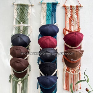Macrame Baseball Cap Rack, Wall Baseball Cap Holder, Cap Rack Display ...