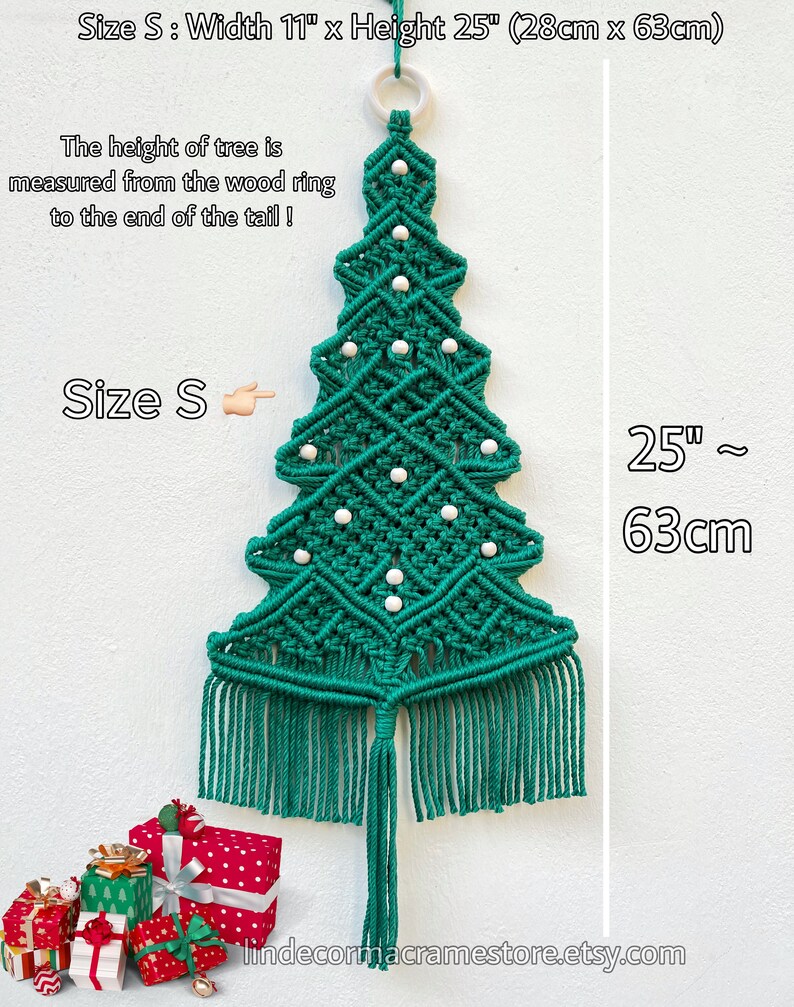 Large Macrame Christmas Tree: Boho Holiday Wall Hanging - Etsy