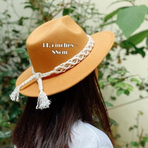 Boho Macrame Hat Bands, Handmade Hat Bands, Hat Accessories, Hatband ...