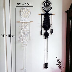 Macrame Skeleton Wall Hanging: Spooky Halloween Gothic Decor - Etsy
