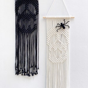 Macrame Skull Wall Art, Halloween Decor, Scary Decor, Handmade Skull ...