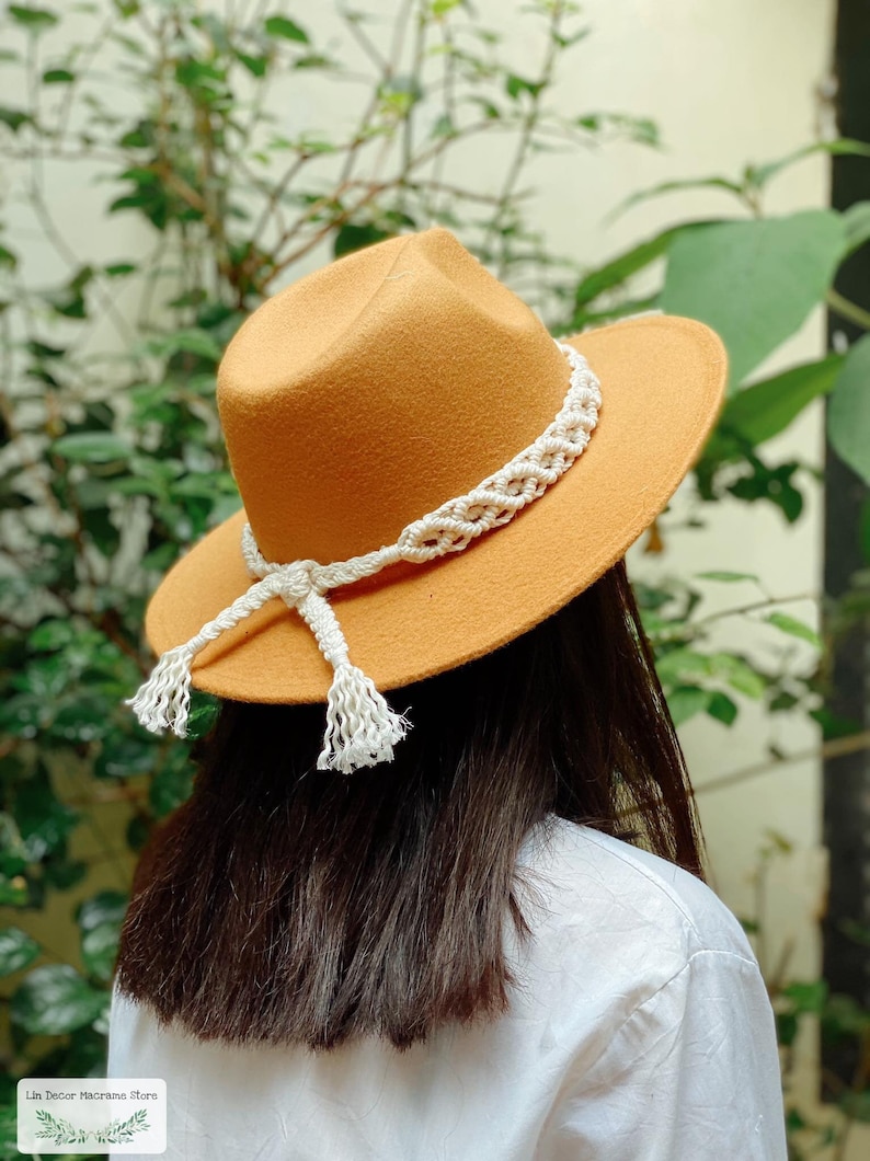 Macrame Hat Bands Womens Hat Band Boho Hat Accessories - Etsy