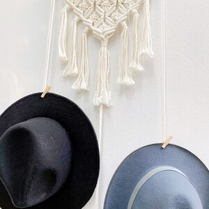 Boho Hat Rack for Wall, Bohemian Style Hat Organization, Hat Display ...