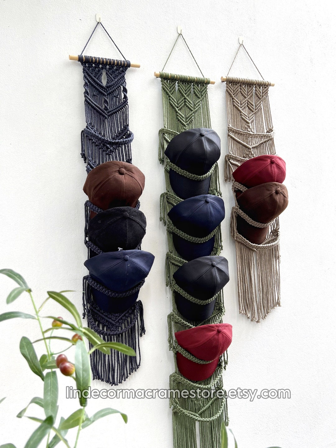 Macrame Baseball Cap Hanger: Handmade Boho Hat Storage - Etsy