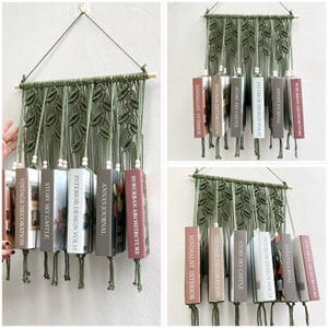 Macrame Leaf Book Holder: Handmade Boho Bookshelf - Etsy