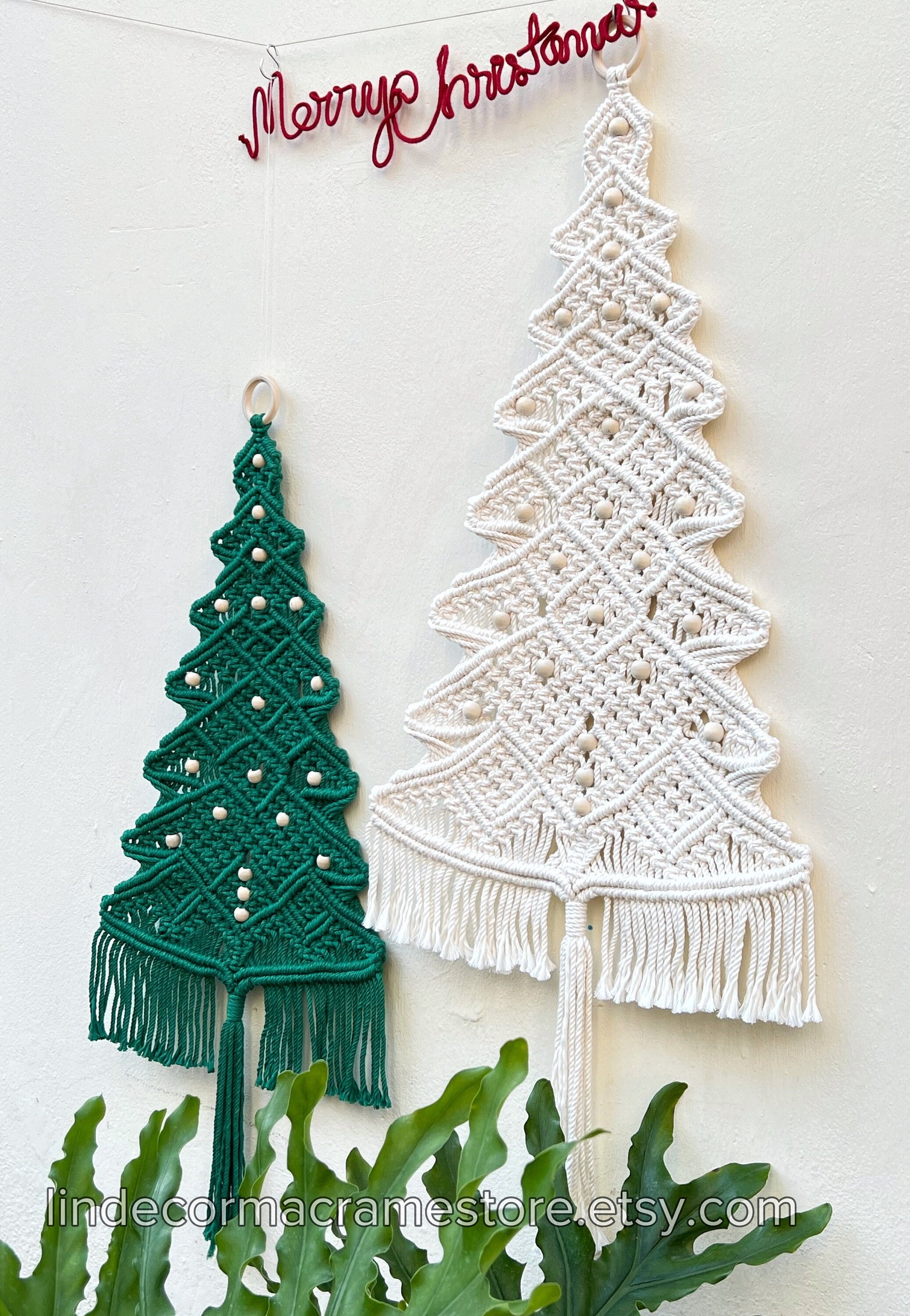 Large Macrame Christmas Tree: Boho Holiday Wall Hanging - Etsy