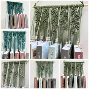 Macrame Leaf Book Holder: Handmade Boho Bookshelf - Etsy