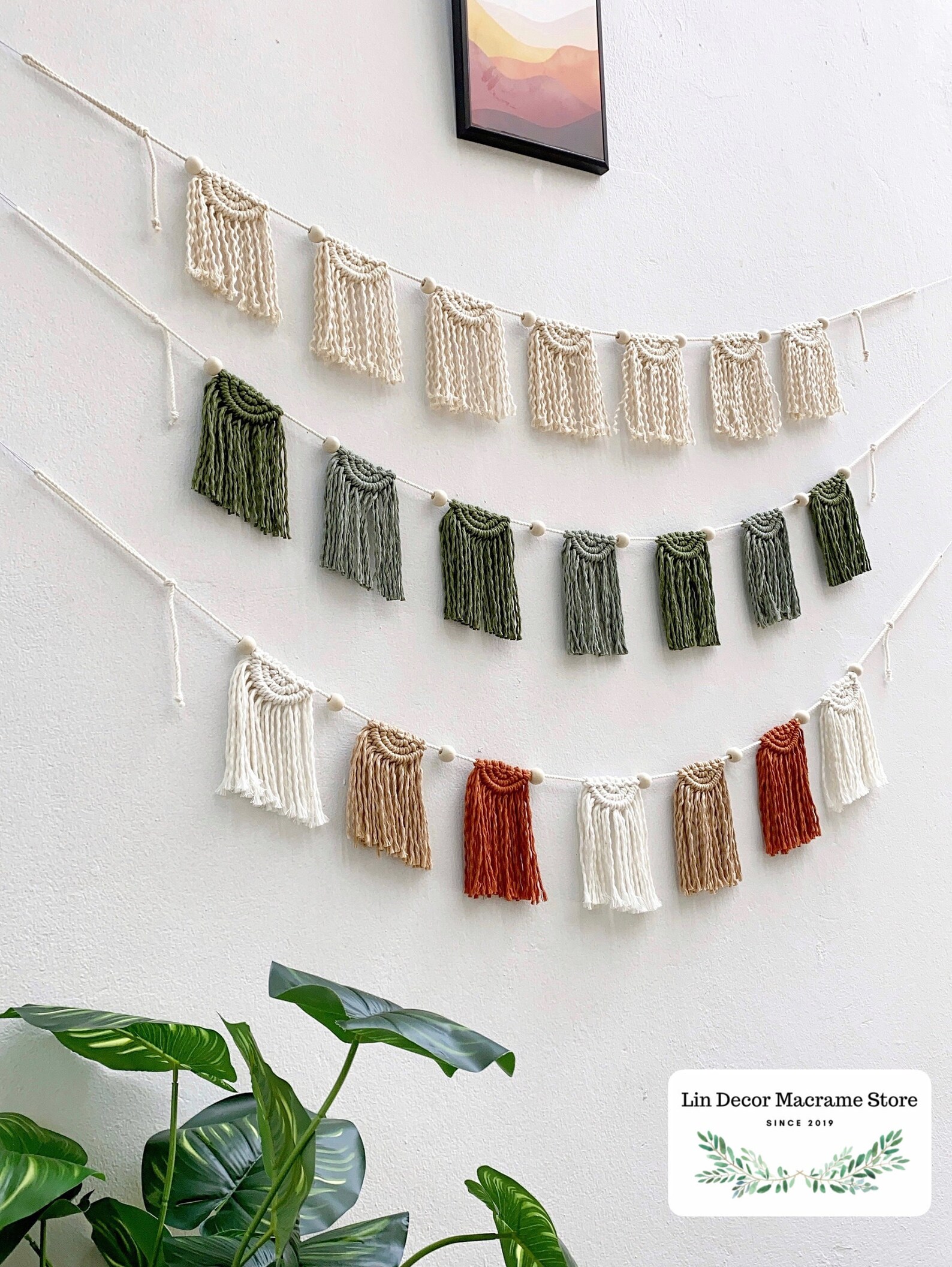Boho Macrame Garland Colorful Macrame Banner Decor Macrame - Etsy