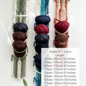 Macrame Baseball Cap Holder, Wall Baseball Cap Hanger, Boho Hat Display ...