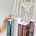 Owl Hanging Bookshelf, Macrame Book Holder, Owl Handmade Book Storage ...