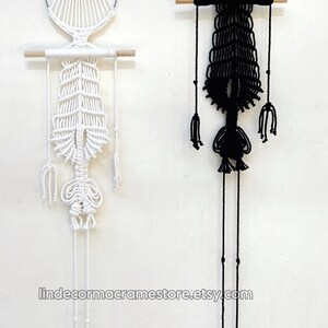 Macrame Skeleton Wall Hanging: Spooky Halloween Gothic Decor - Etsy