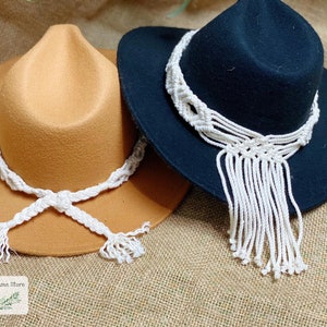 Macrame Hat Bands Womens Hat Band Boho Hat Accessories - Etsy