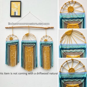 Dreamcatcher Macrame Sunrise Sunset Wall Decor, Modern Sun on the Sea ...