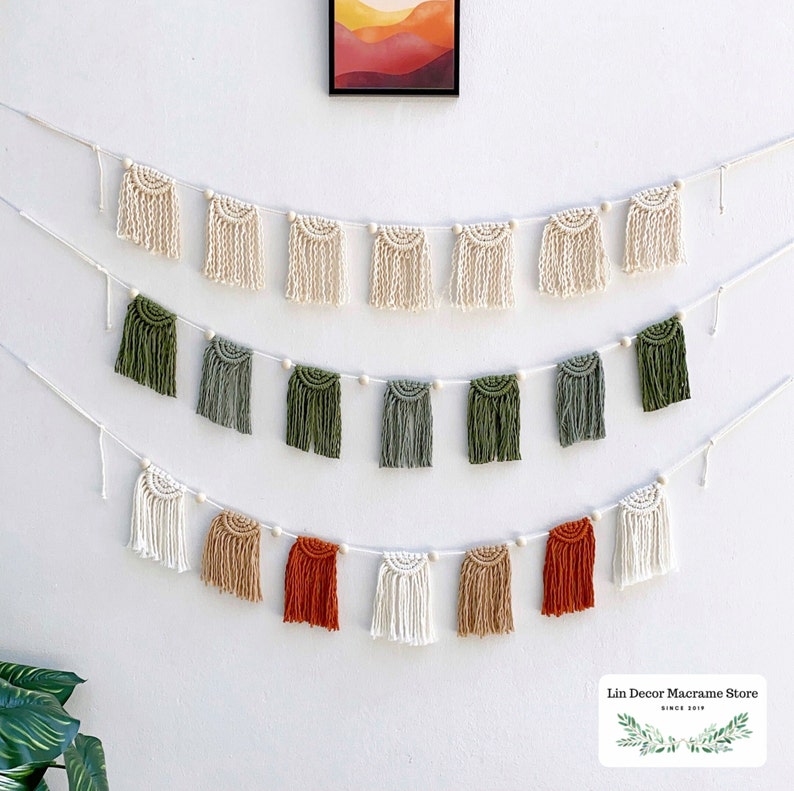 Boho Macrame Garland Colorful Macrame Banner Decor Macrame - Etsy