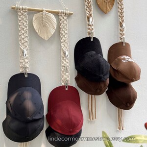 Macrame Baseball Cap Hat Rack Wall Mounted Cap Display Rack - Etsy