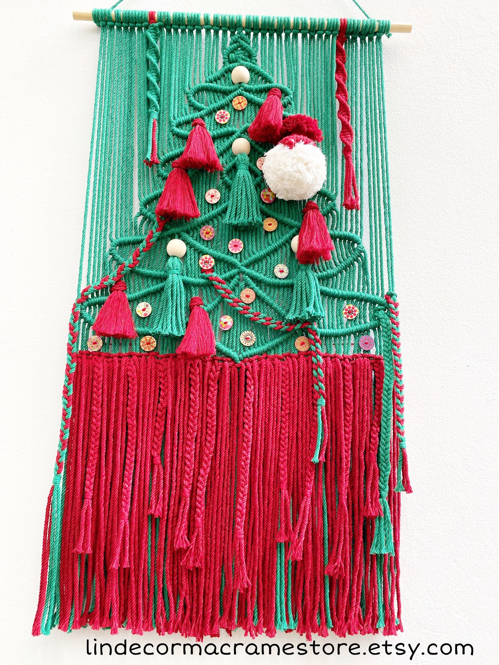 Macrame Christmas Tree Wall Hanging Modern Christmas Tree - Etsy