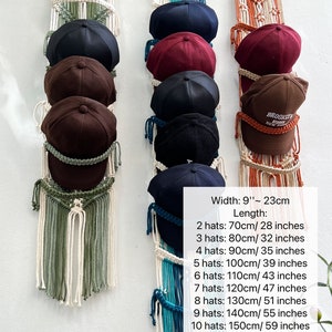 Macrame Baseball Cap Rack, Wall Baseball Cap Holder, Cap Rack Display ...