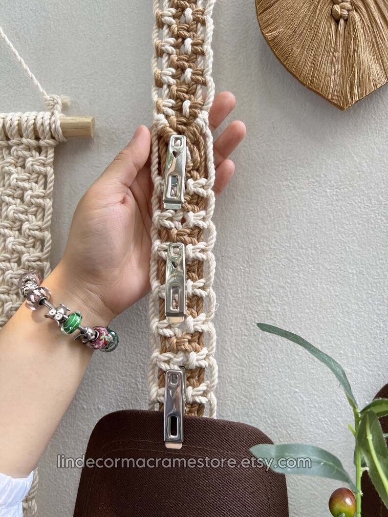 Macrame Baseball Cap Hat Rack Wall Mounted Cap Display Rack - Etsy