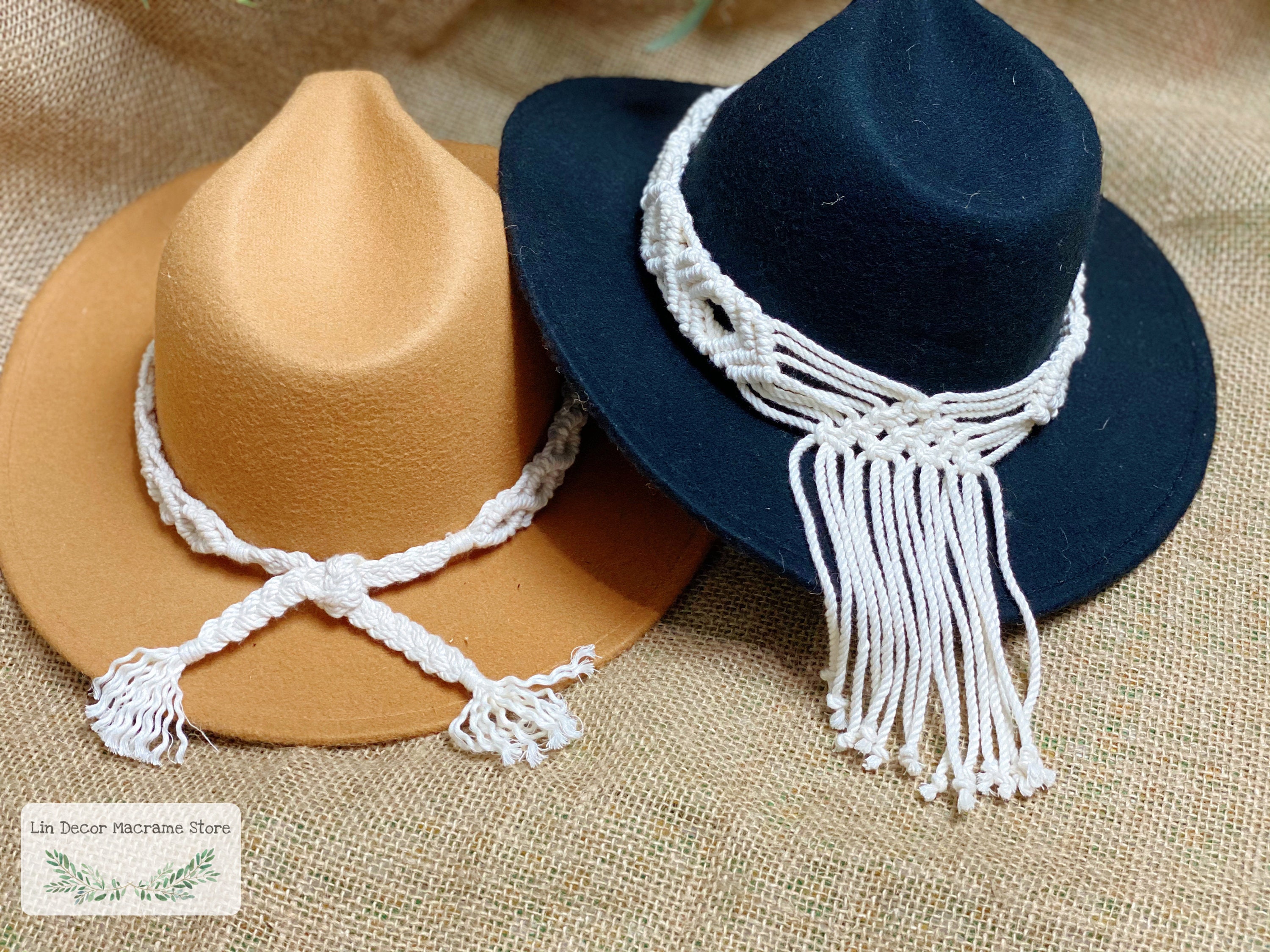 Boho Macrame Hat Bands Handmade Hat Bands Hat Accessories - Etsy