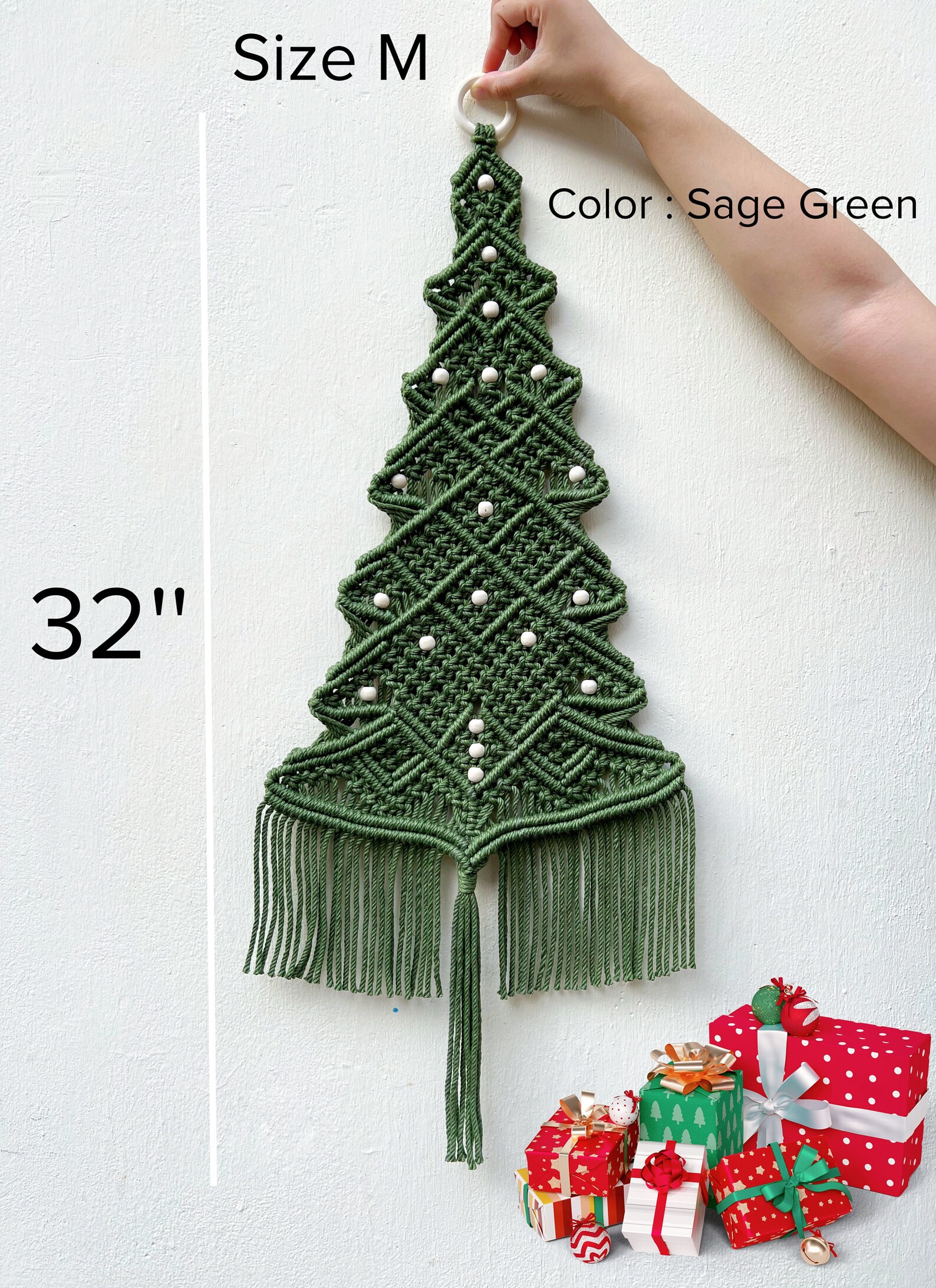 Large Macrame Christmas Tree: Boho Holiday Wall Hanging - Etsy