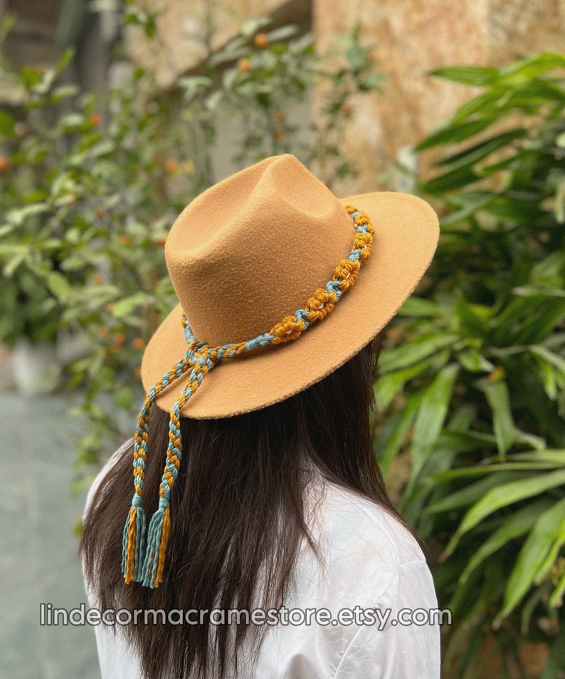 Macrame Daisy Flower Hatbands Vintage Hat Bands Boho Hat - Etsy