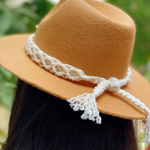 Boho Macrame Hat Bands, Handmade Hat Bands, Hat Accessories, Hatband ...