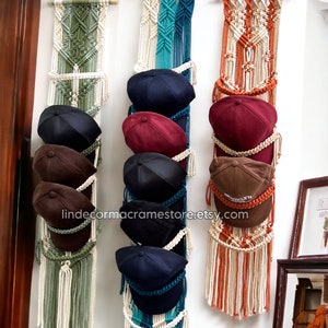 Baseball Cap Hanger, Macrame Baseball Cap Storage, Wall Mounted Hat ...