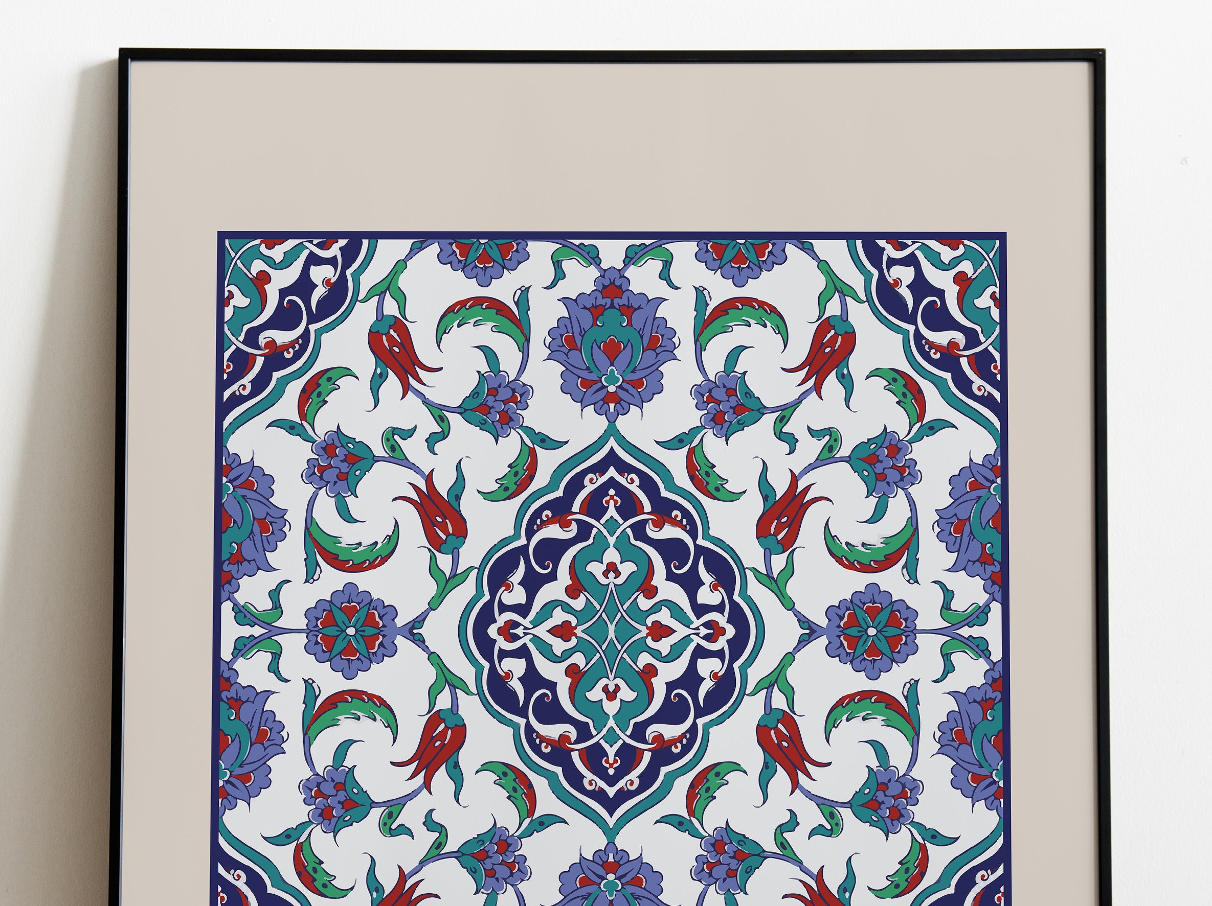 Turkish Tile / Blue , White , Red - Printable Wall Art , Wall Decor ...