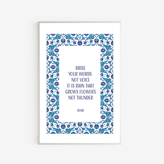 Mosaic Turkish With Motivational Quotes Rumi 2 / Printable | Etsy