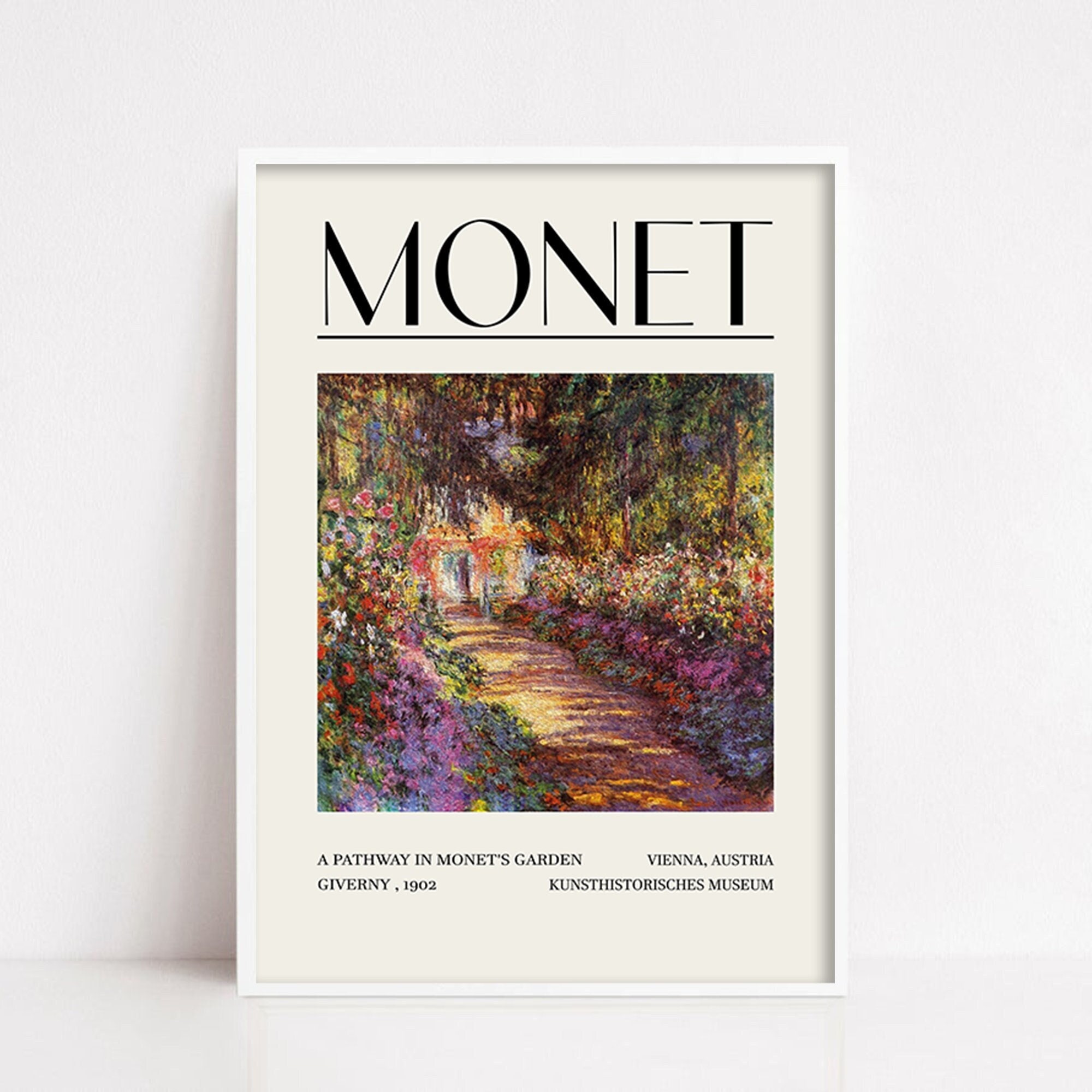 Claude Monet Exhibition Poster - A Pathway in Monet's Garden Giverny ...