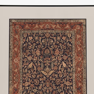 Persian Rug Simple / Art Print , Red , Brown , Ethnic Pattern ...