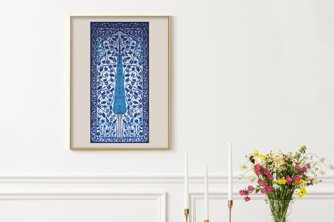 Turkish Tile 1 / Blue , White - Printable Wall Art , Wall Decor , Art ...