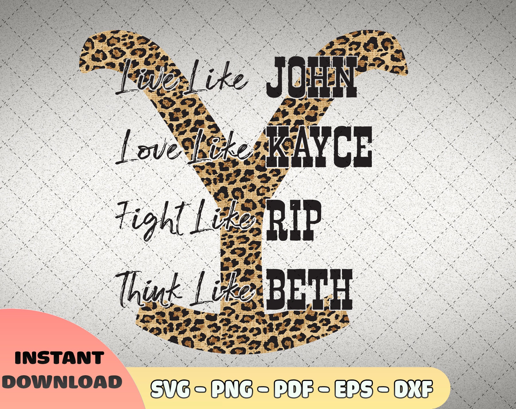 Yellowstone Svg Yellowstone Dutton Ranch John Kayce Rip Etsy