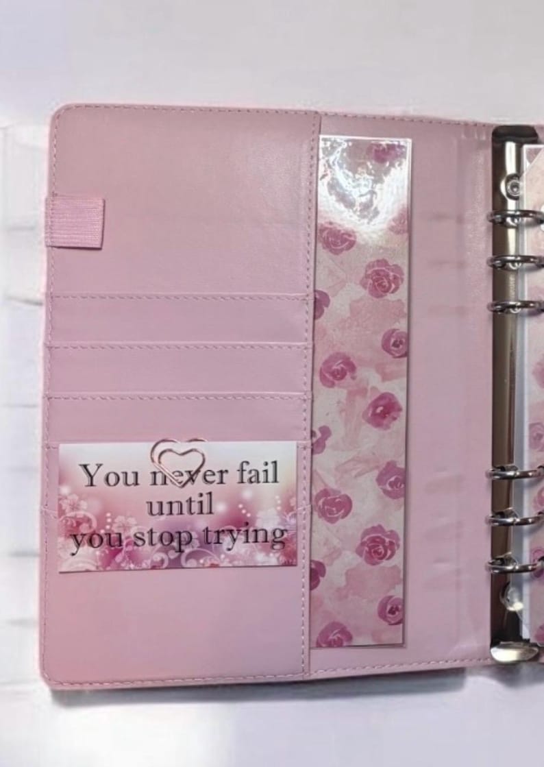 Elegant Faux Leather Pink Planner Notebook Bundle / Budget Binder ...