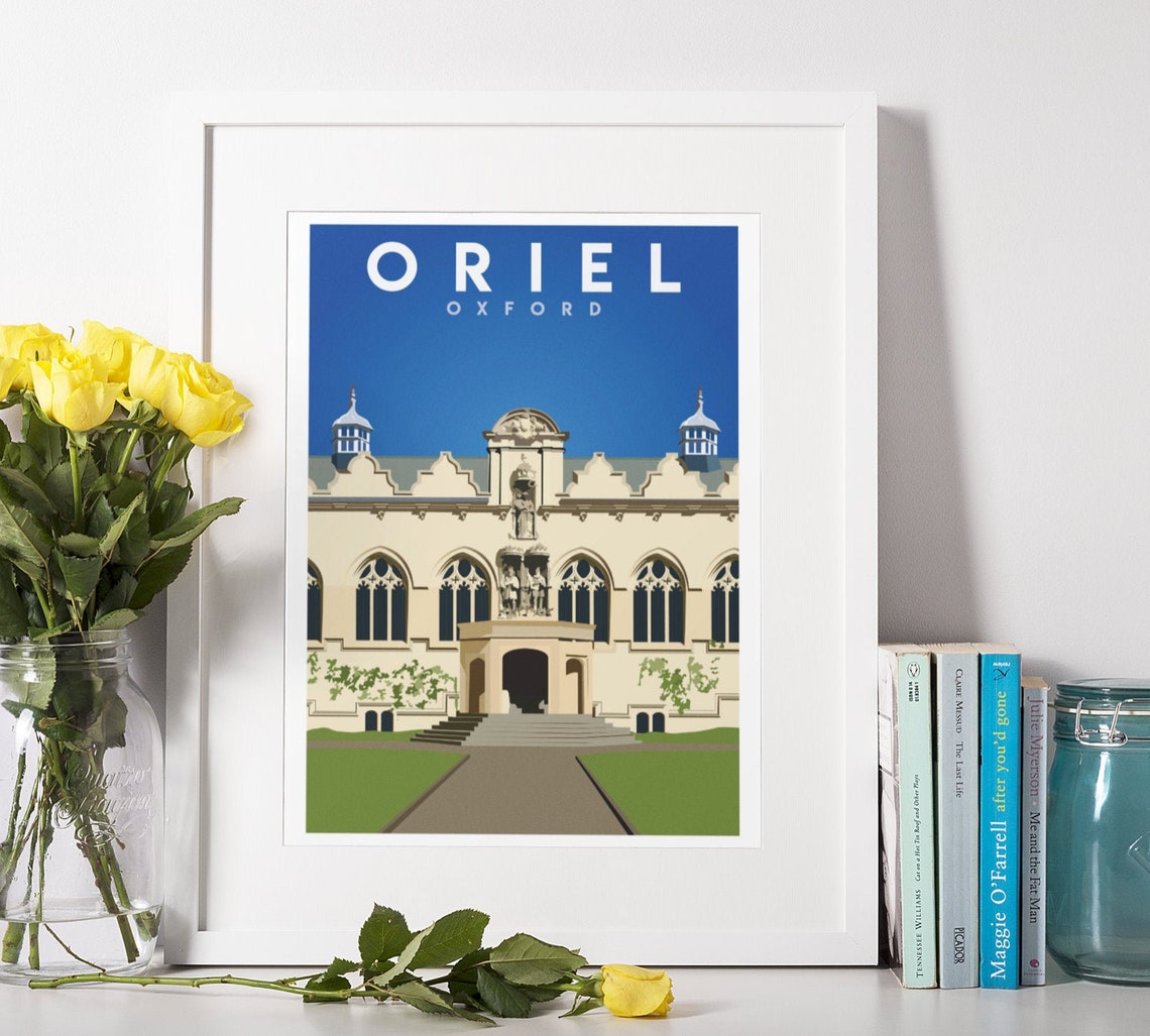 Oriel College, Oxford University Art Print A4/A3 - Etsy UK