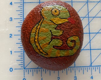 Painted Rock Lizard - Etsy