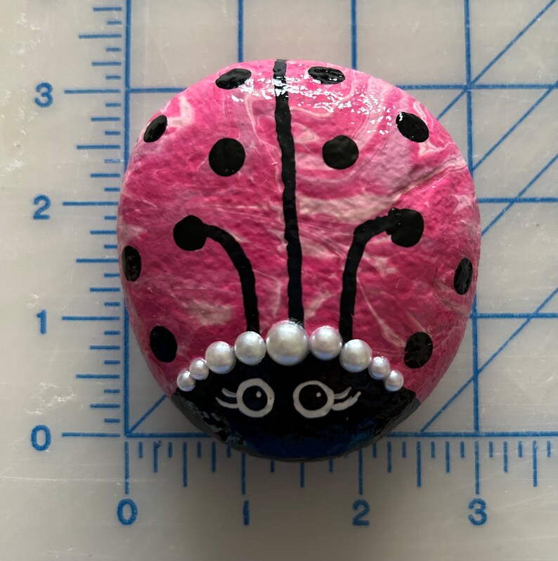 Embellished Ladybug Painted Rocks - Etsy