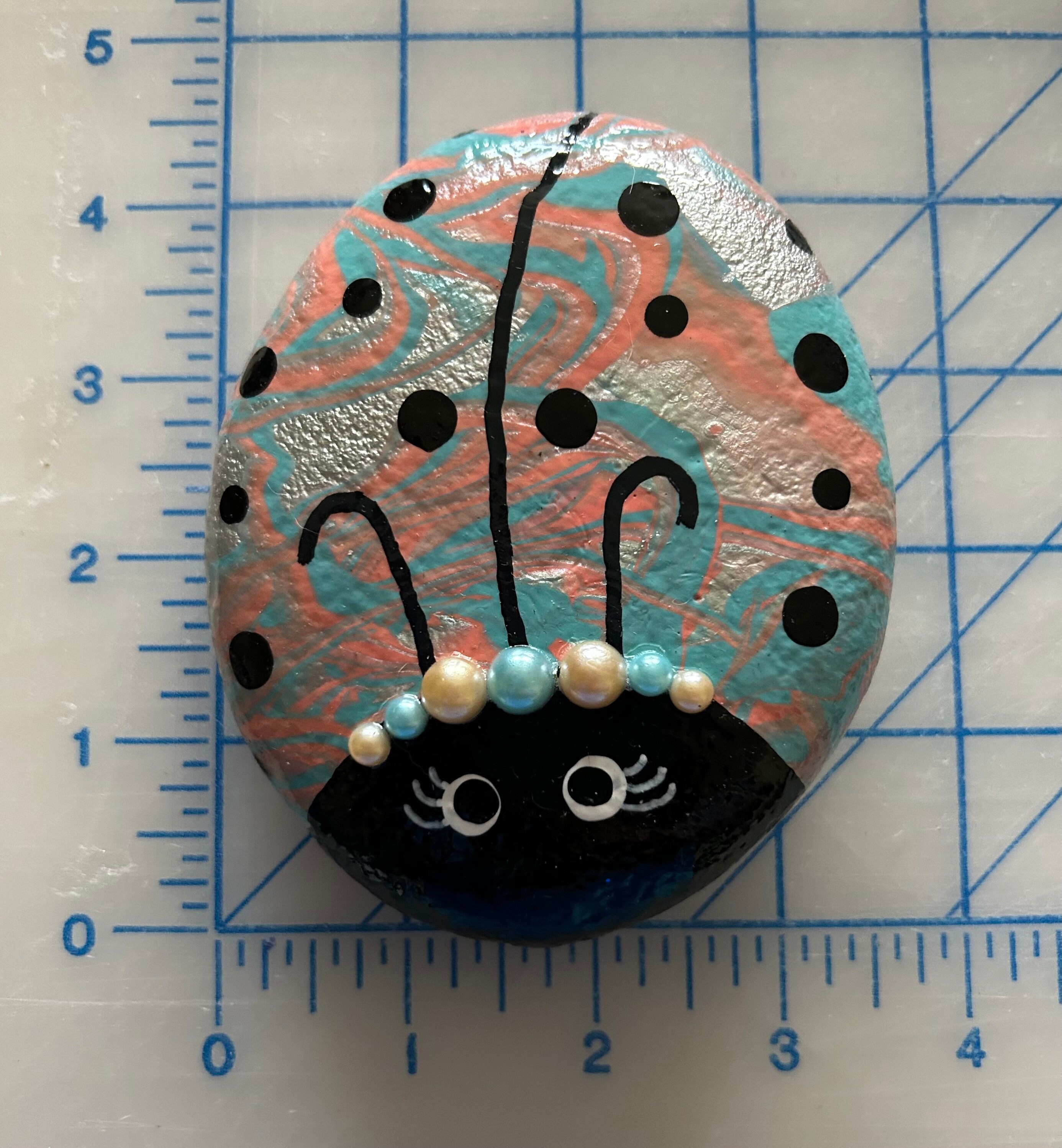 Embellished Ladybug Painted Rocks - Etsy