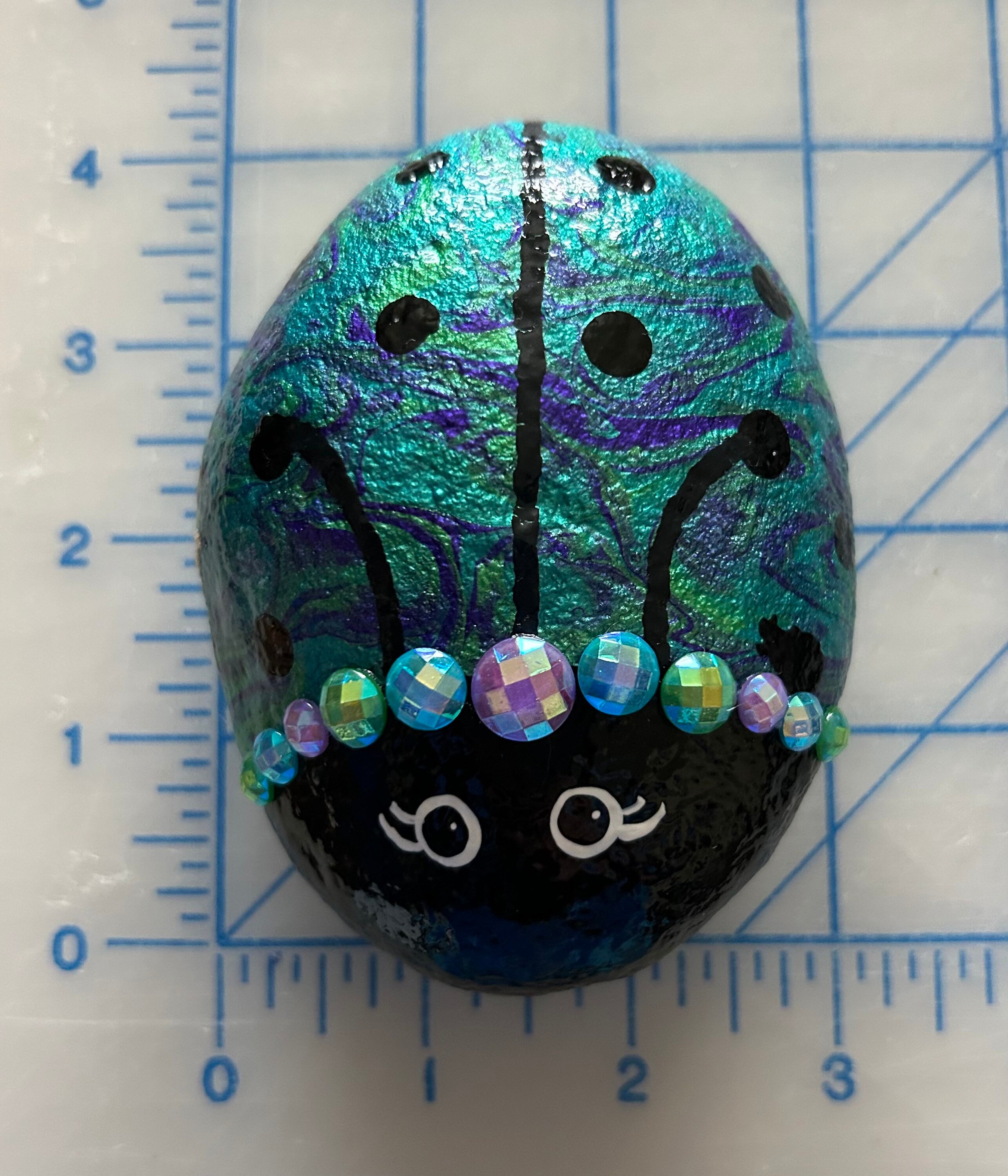 Embellished Ladybug Painted Rocks - Etsy