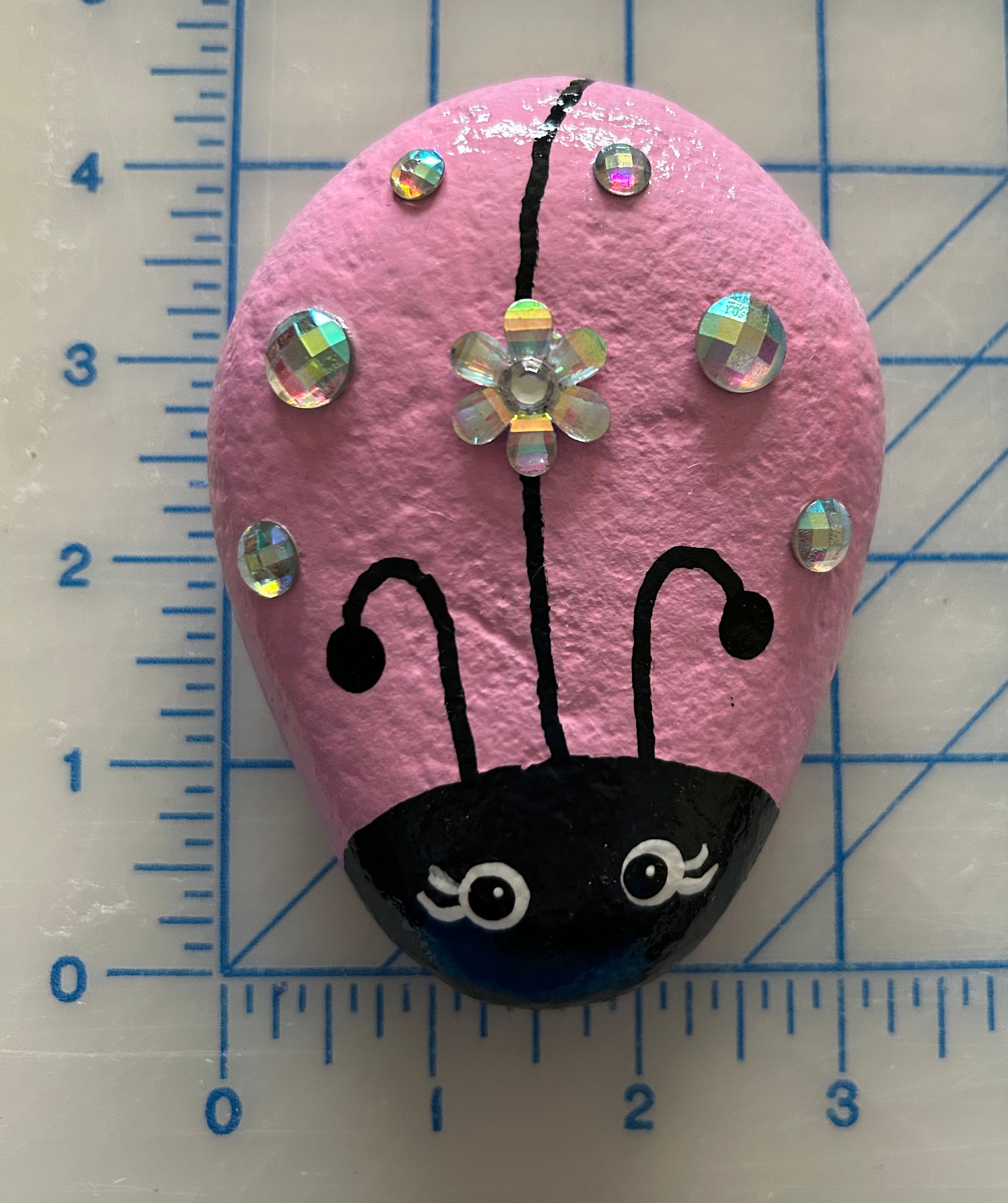 Embellished Ladybug Painted Rocks - Etsy
