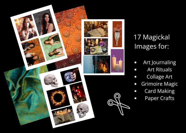 Practical Magick, Digital Collage Kit, Art Journaling Supplies, Junk ...