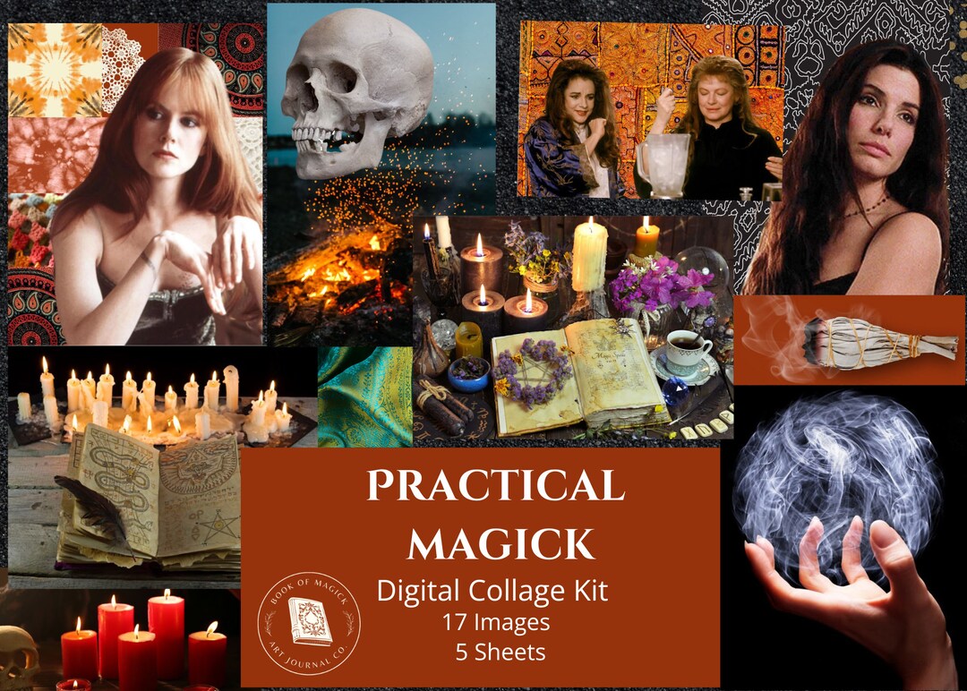 Practical Magick, Digital Collage Kit, Art Journaling Supplies, Junk ...