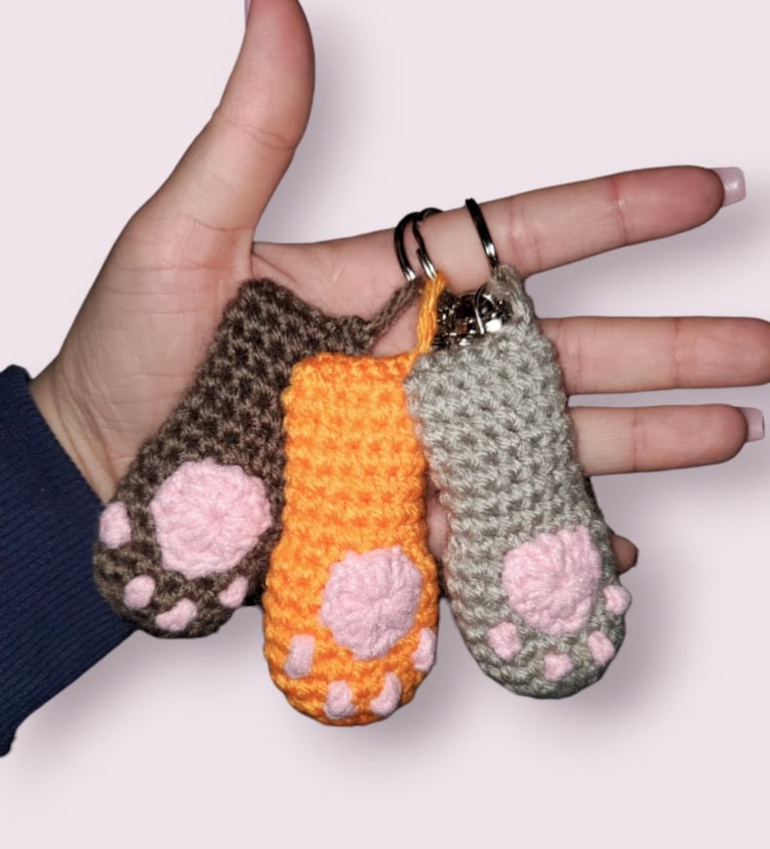 Crochet PATTERN: Cat Paw Print Keychain, Instant Digital Download PDF ...