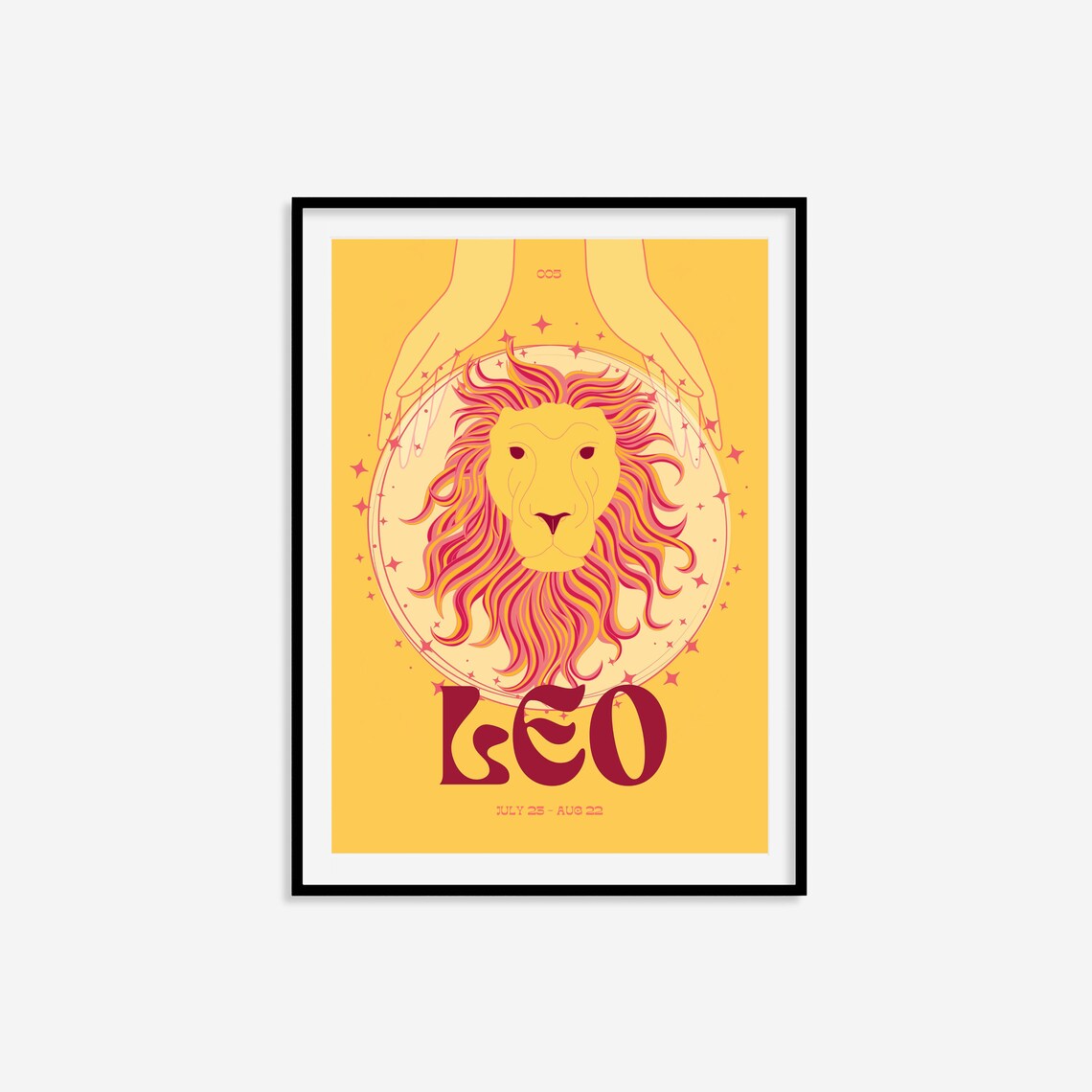 Leo Zodiac Print | Astrology Prints, Colourful Wall Art, Retro Print ...