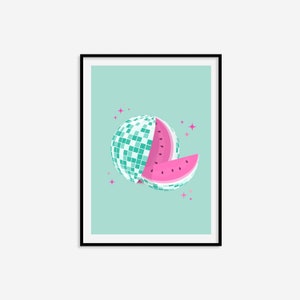 Disco Watermelon Print | Disco Print, Eclectic Print, Colourful, Retro ...