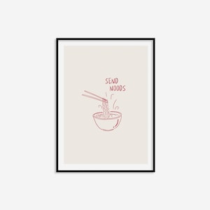 Send Noods Print Kitchen Print Noodles Print Food Wall - Etsy