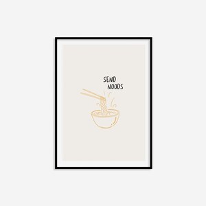 Send Noods Print | Kitchen Print, Noodles Print, Food Wall Art, Kitchen ...
