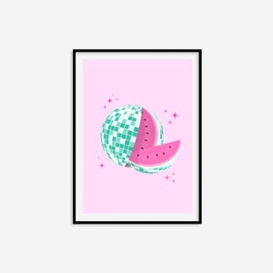 Disco Watermelon Print | Disco Print, Eclectic Print, Colourful, Retro ...