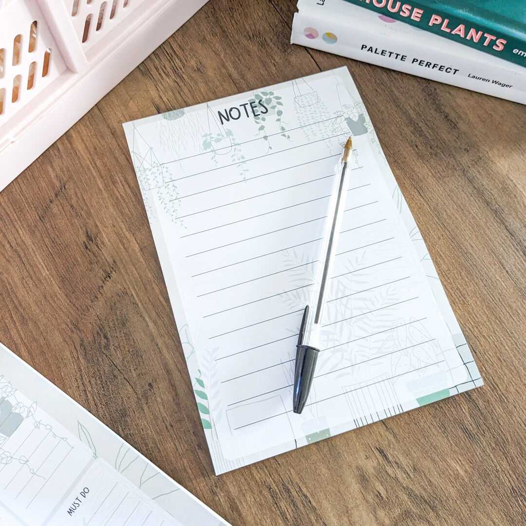 Plant Print Notepad | A5 Notepad, Plantnotepad, Botanical Stationery ...