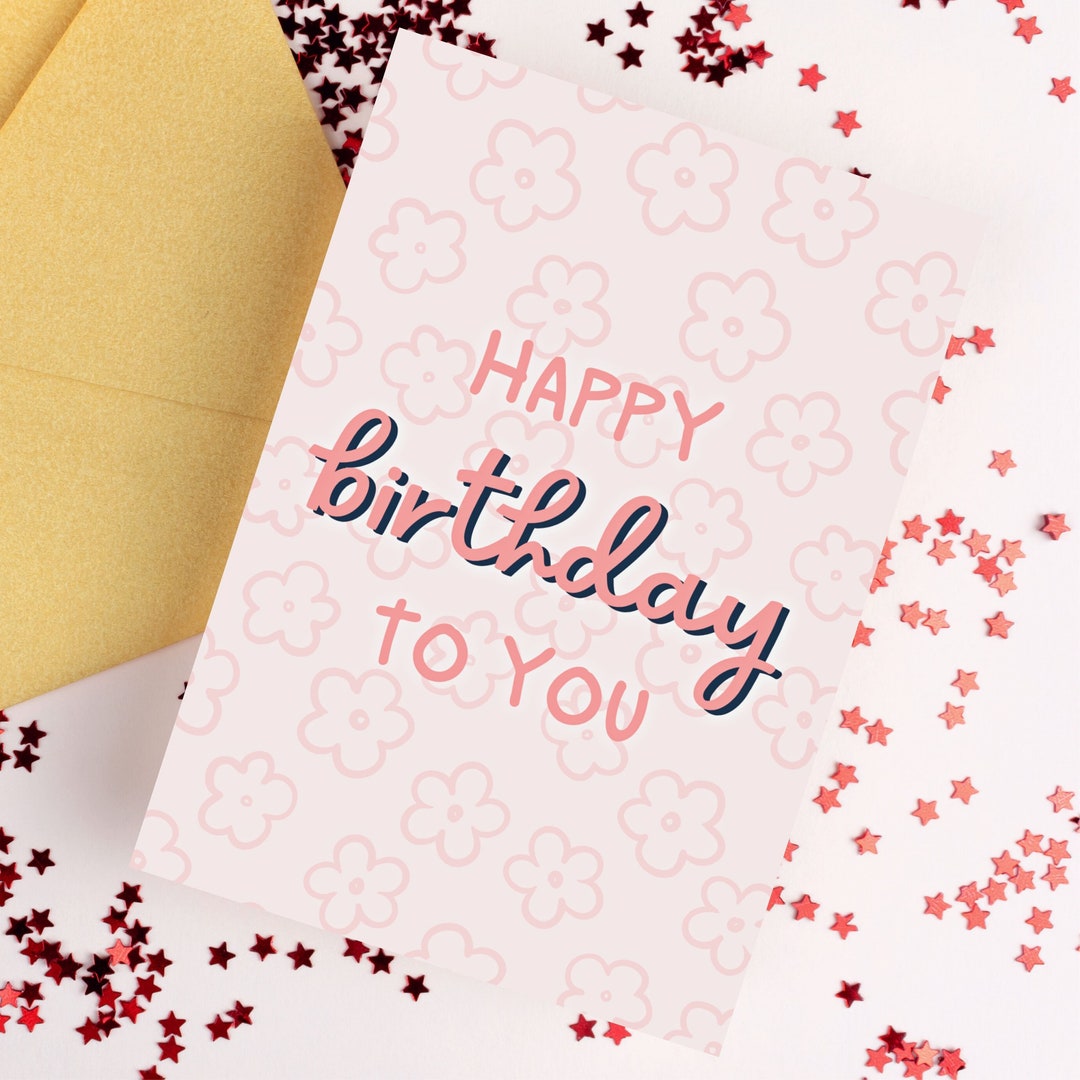 Happy Birthday to You Card | Birthday Card, Cute Birthday Card, Simple ...